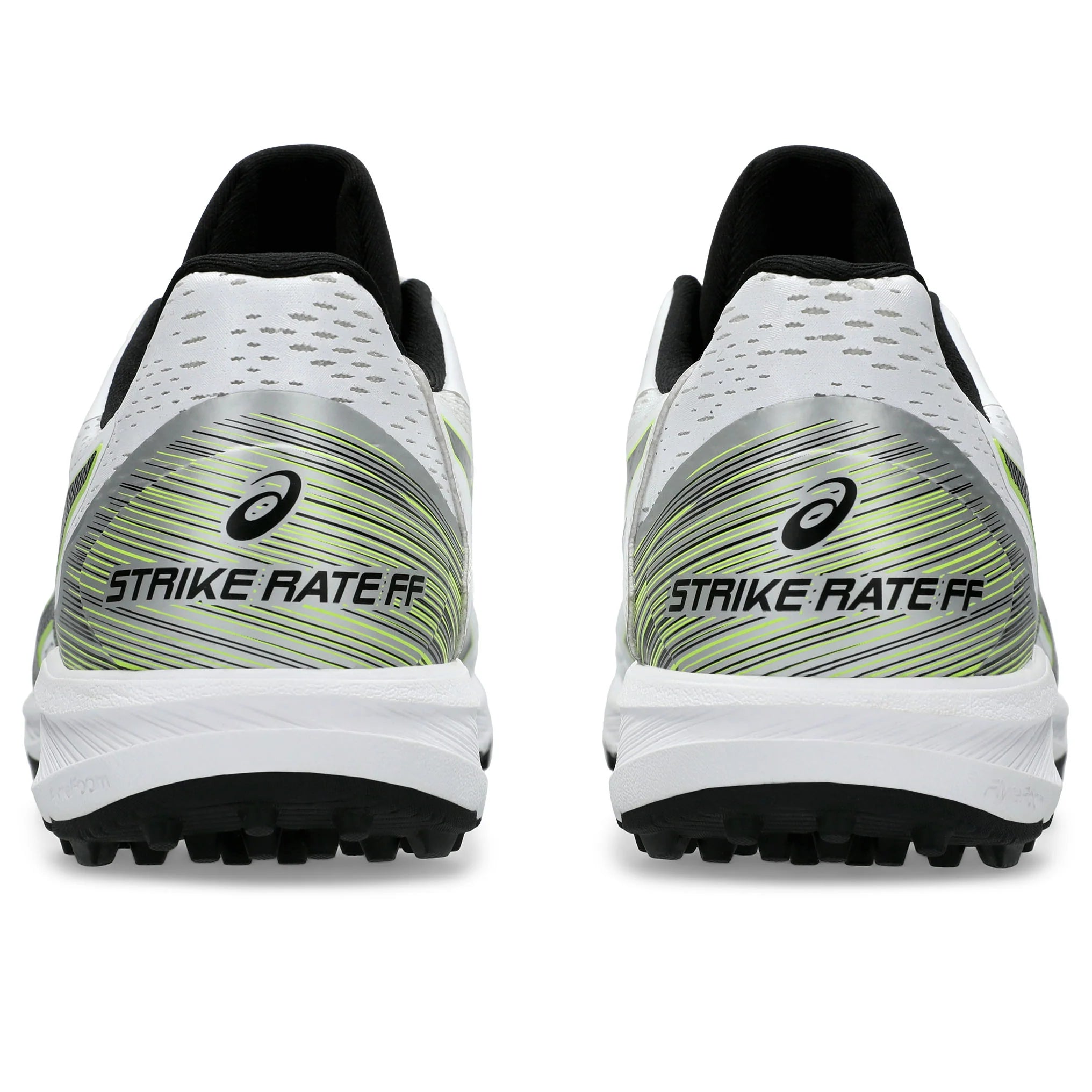 Asics Strike Rate FF Cricket Spikes White/Black – GA Sports Australia